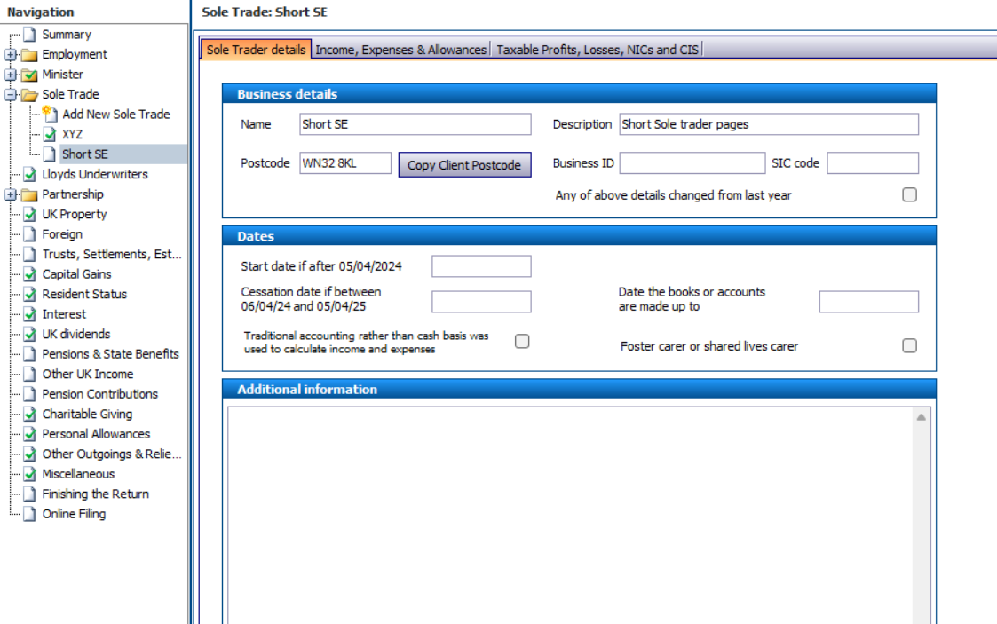 topuptax - Individual Return - Sole Trade