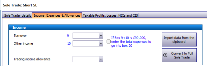 topuptax - Individual Return - Sole Trade